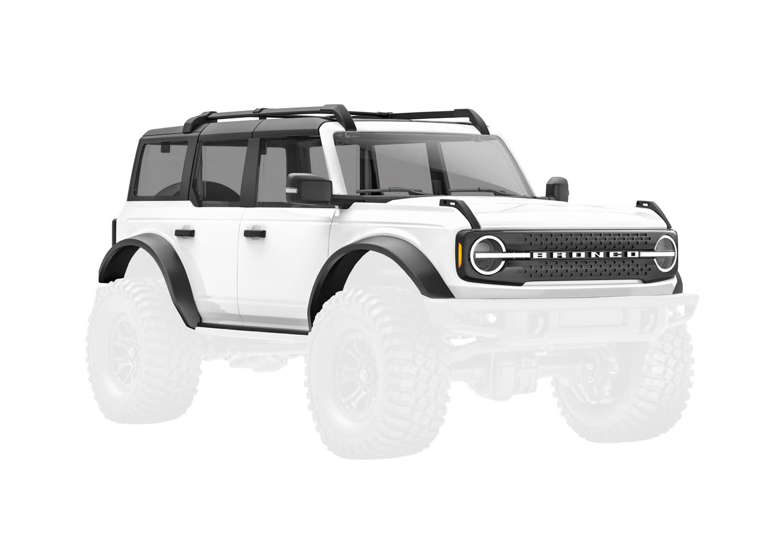 Complete Body Ford Bronco White - AZRC Hobbies