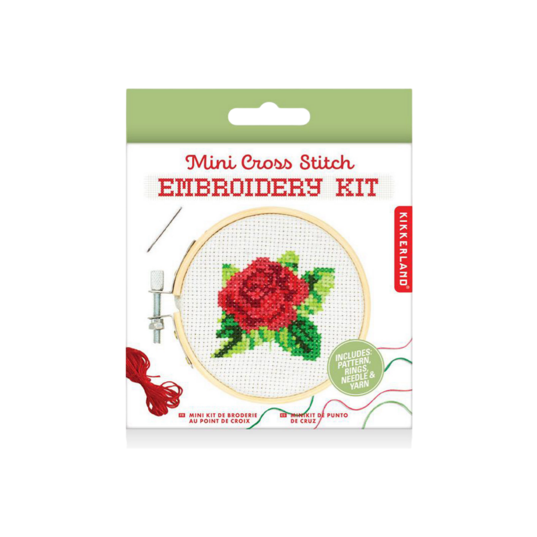 MINI CROSS EMBROIDERY ROSE KIT - Dallas Museum of Art