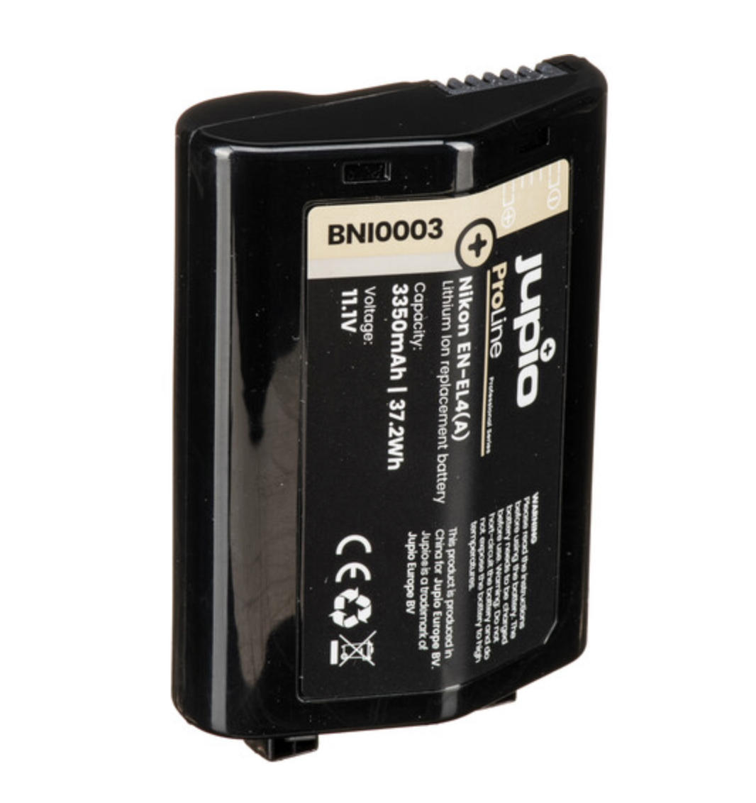 Jupio ProLine EN-EL4/EN-EL4A Li-Ion Battery Pack (11.1V, 3350mAh ...