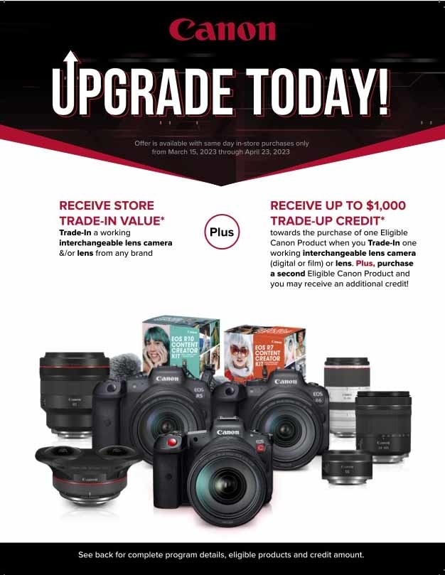 Canon Upgrade Sale - Stewarts Photo