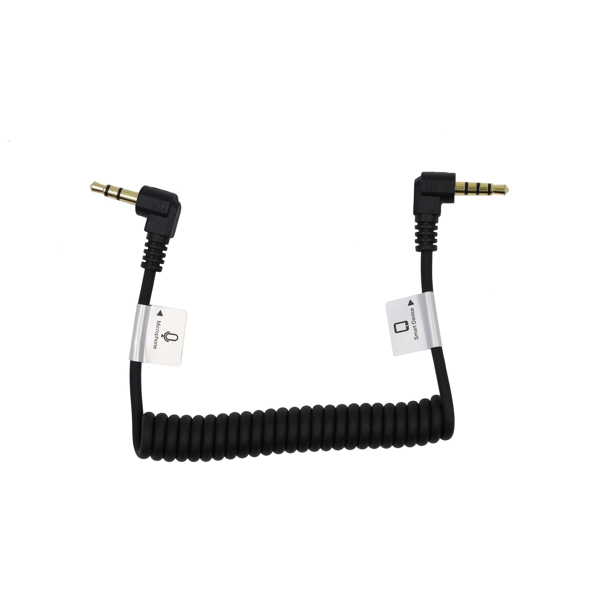 Audio Cable 3.5mm TRRS male right angle - 3.5mm TRS male right angle ...