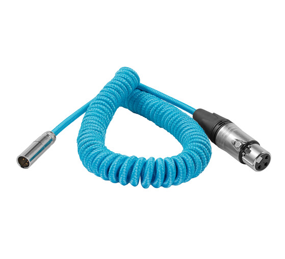 Kondor Blue Coiled Mini-XLR to XLR Cable for Canon C70 & BMPCC 4K/6K ...