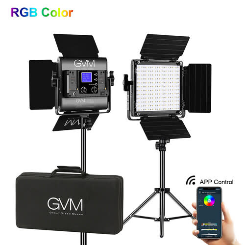 GVM 800D-RGB LED Light Panel (2-Light Kit) - Stewarts Photo