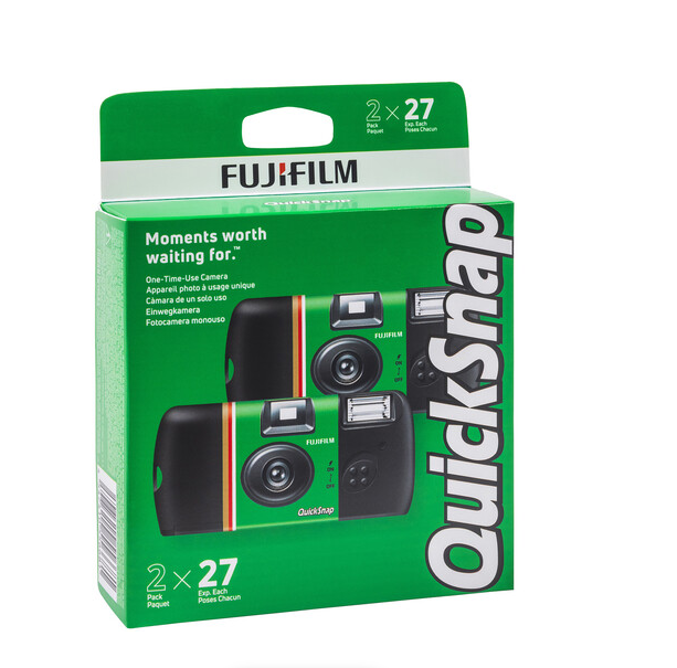 FUJIFILM QuickSnap Flash 400 One-Time-Use Disposable Camera (27 ...