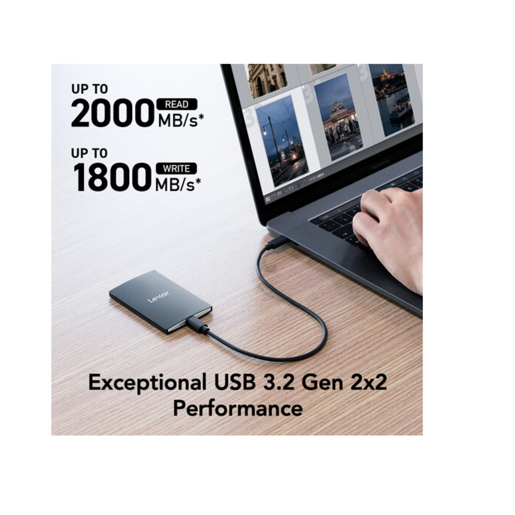 Lexar SL500 USB 3.2 Gen2x2 Portable SSD 4TB - Stewarts Photo