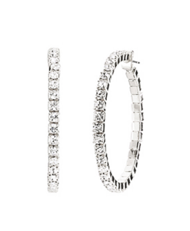 Square CZ Hoops-Medium-Silver - Once Upon A Dress| Ridgeland MS ...