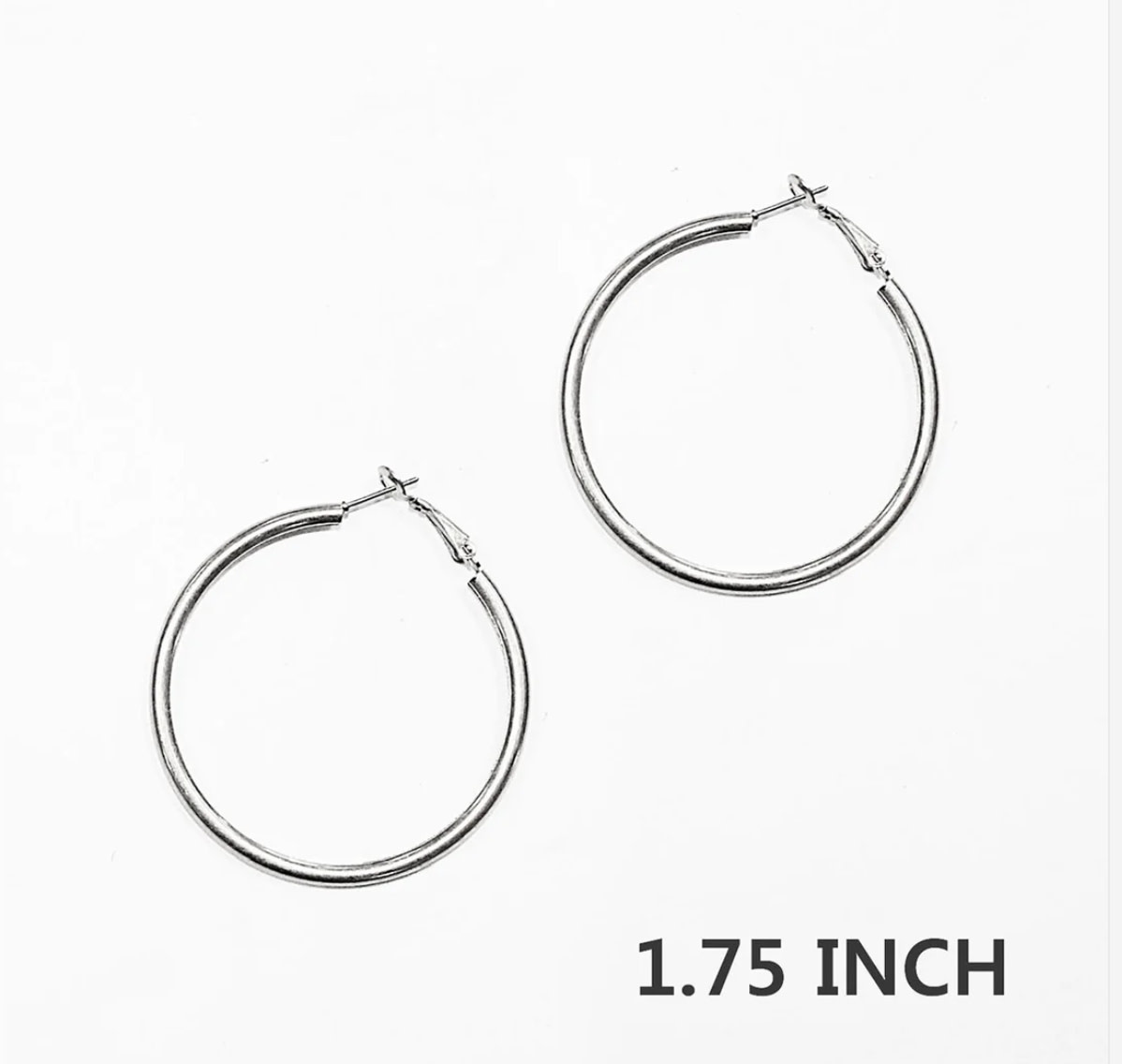 Worn Silver Hoop Earrings- 1.75 inch - Once Upon A Dress| Ridgeland MS ...