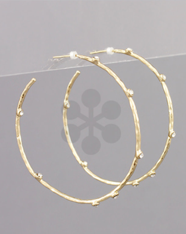 CZ Point Hoops - Gold - Once Upon A Dress| Ridgeland MS | Pageant ...