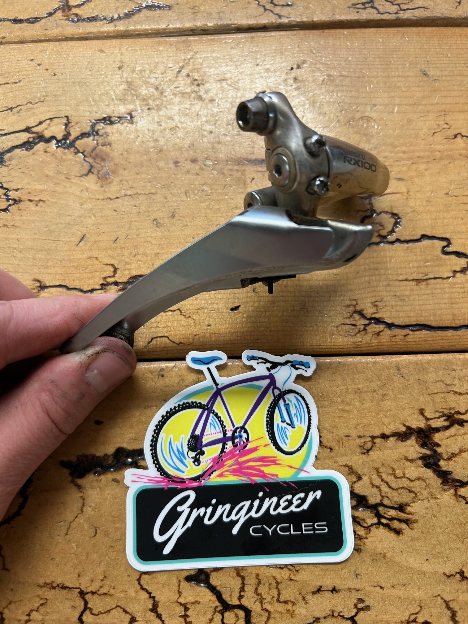 Shimano RX100 FD-A550 28.6mm Bottom Pull Front Derailleur - Gringineer ...