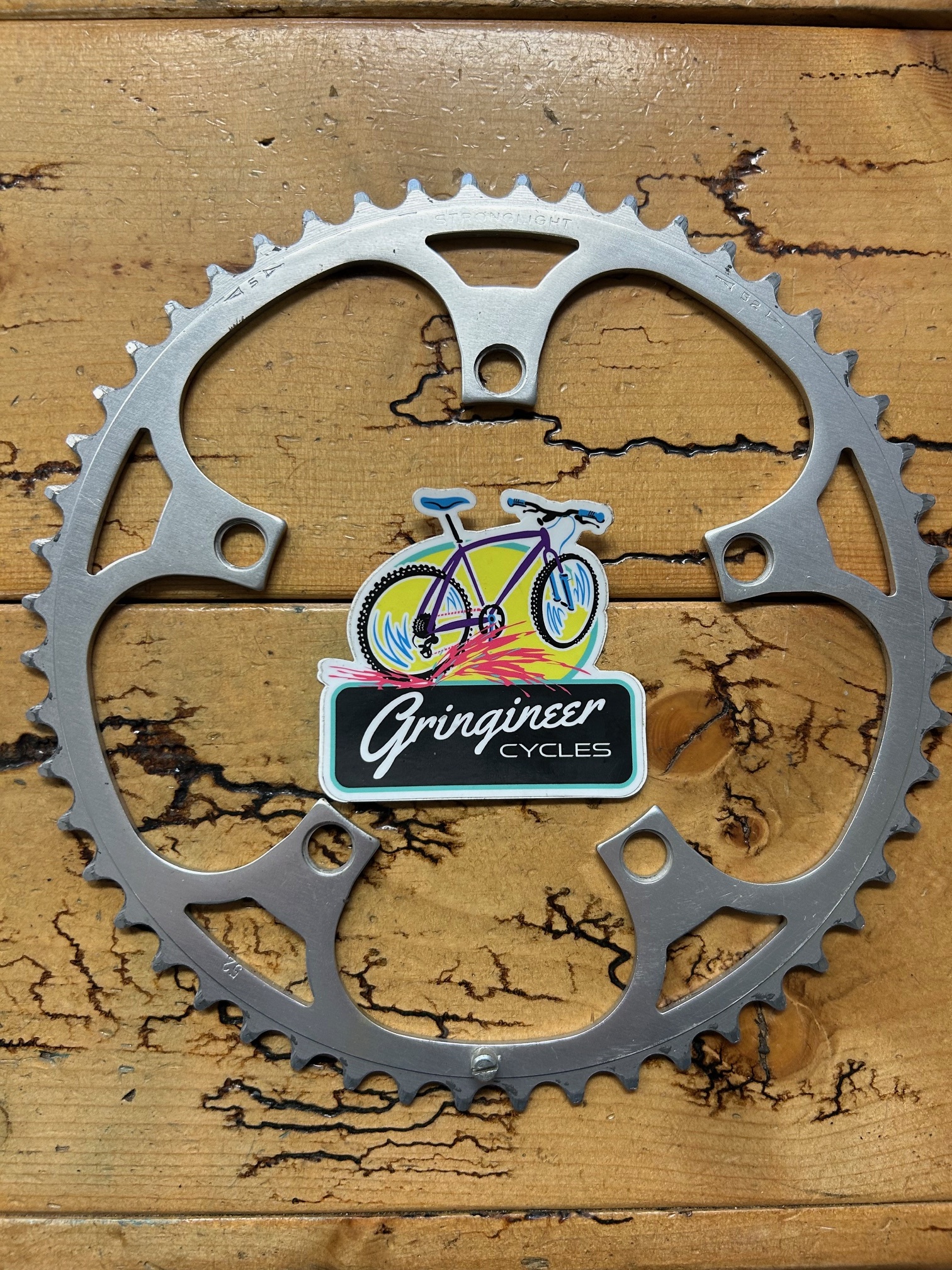 Stronglight 52 Tooth 5 Bolt 122 BCD Chainring - Gringineer Cycles