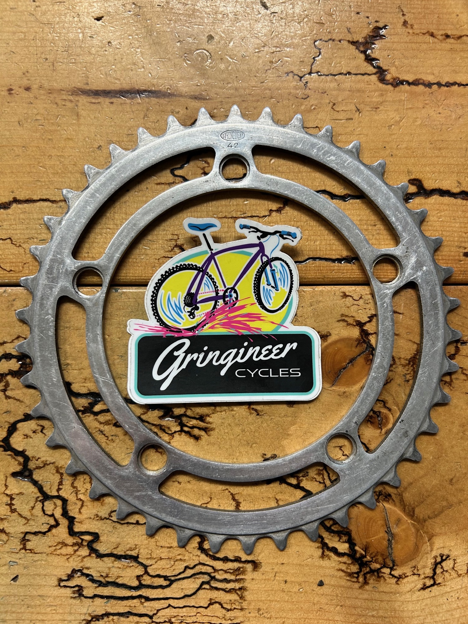 Stronglight 42 Tooth 5 Bolt 122 BCD Chainring - Gringineer Cycles