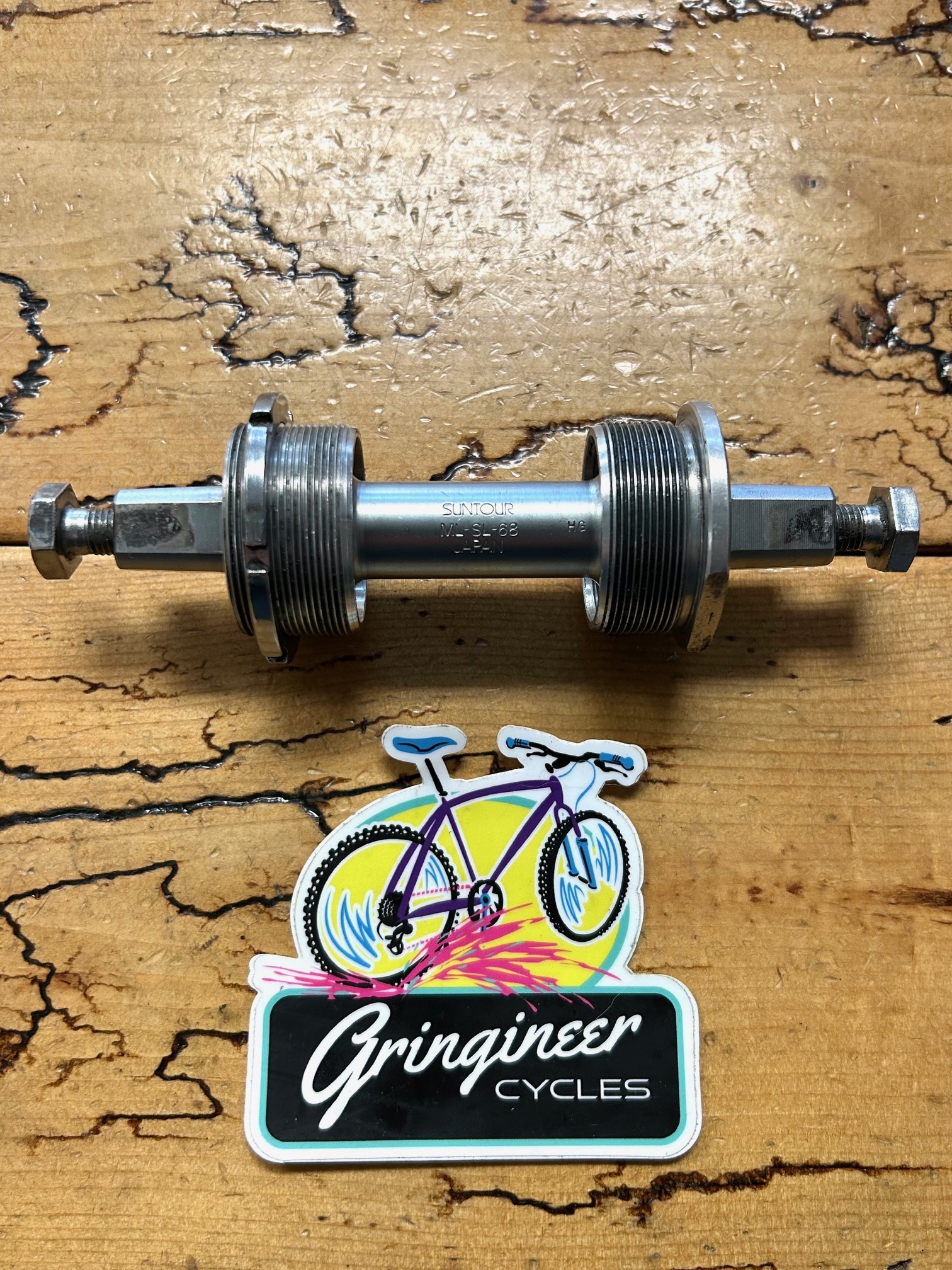 Suntour Grease Guard 68x115 Square Taper Bottom Bracket - Gringineer Cycles