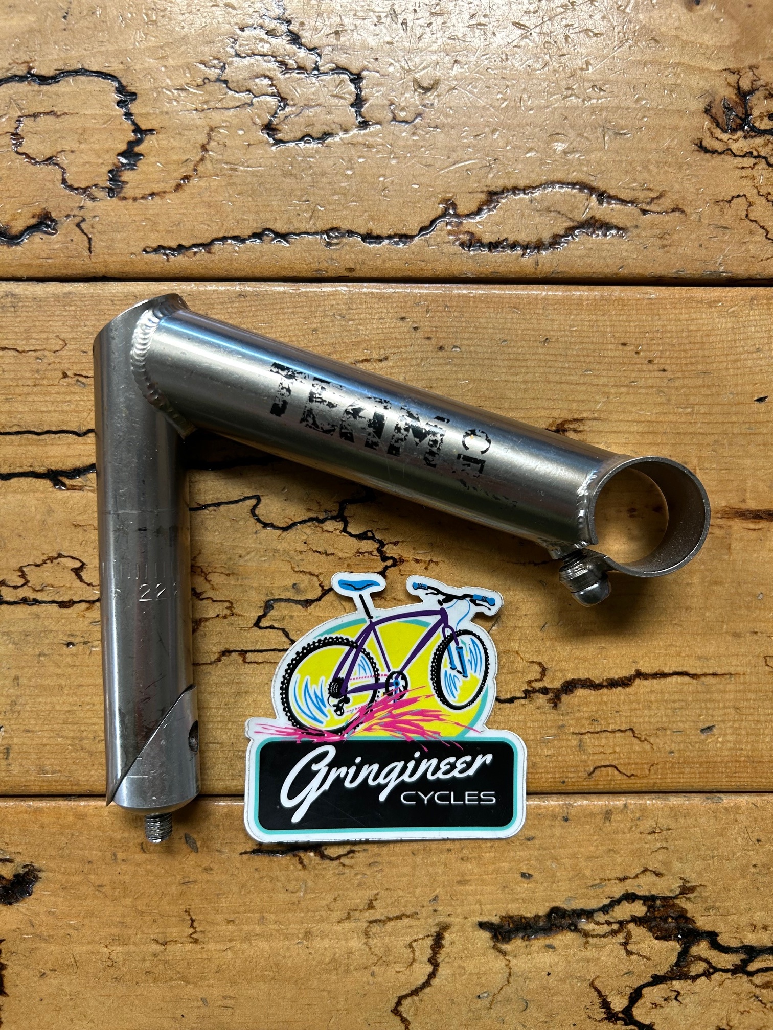 Team CR 130mm 1 Inch Steel 18 Degree Quill Stem - Gringineer Cycles