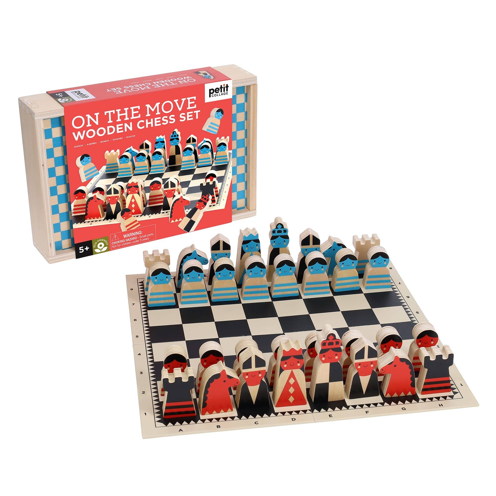 On the Move Wooden Chess Set - Peace & Riot