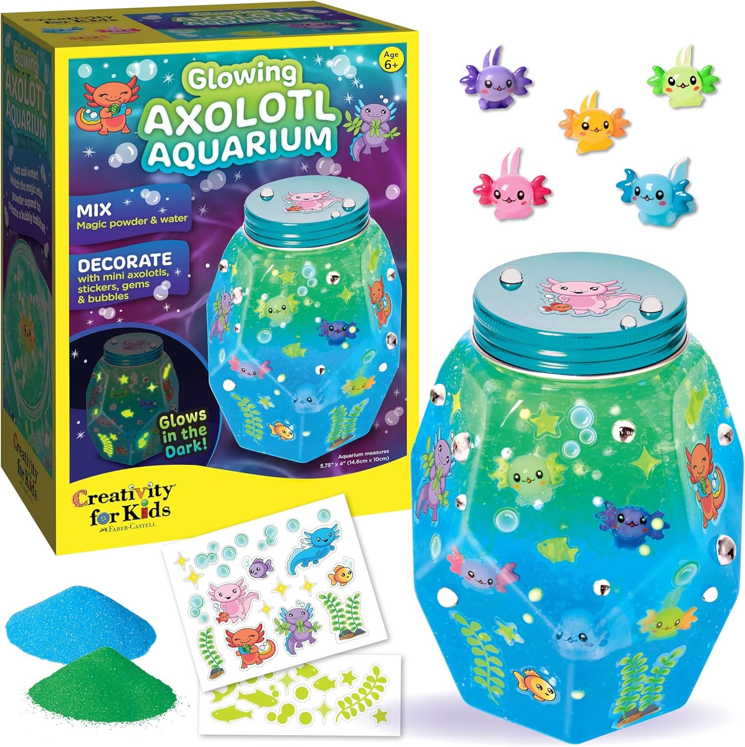 Make an Axolotl Glowing Aquarium Craft Kit - Peace & Riot
