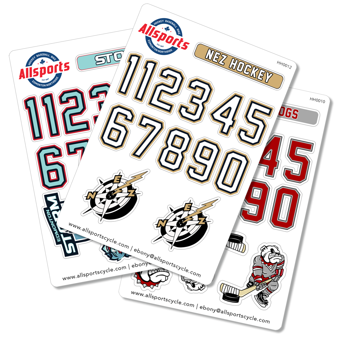 TEAM Custom Helmet Sticker Sheet - Allsports & Cycle