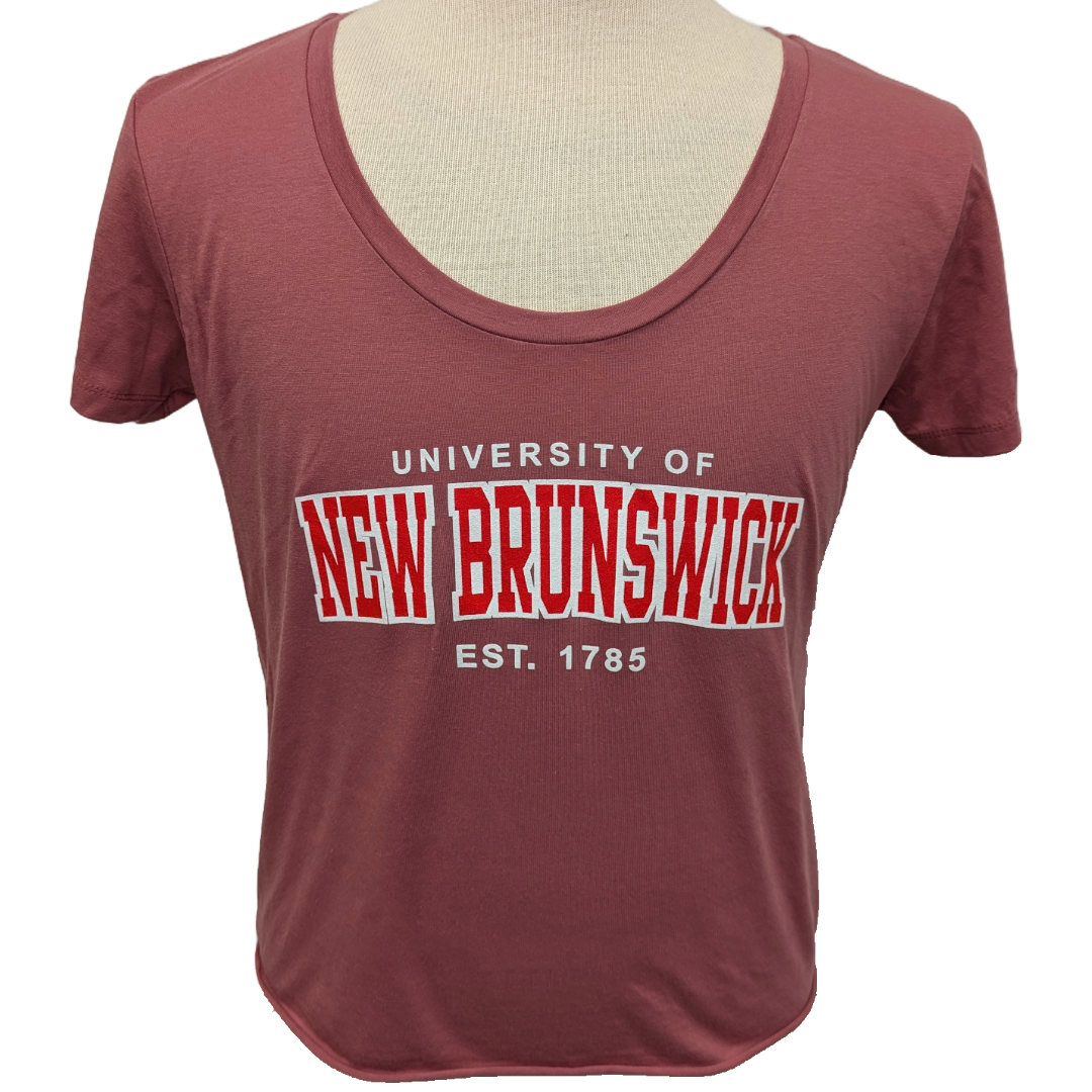 UNB Signature Ladies Scoop Tee - UNB Saint John Campus Store