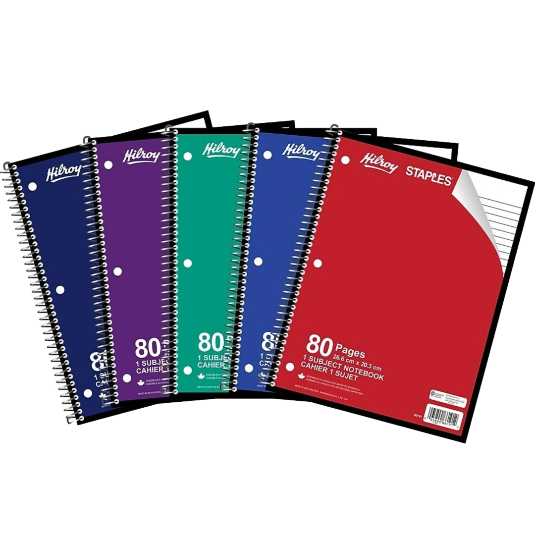 Hilroy 1 Subject Notebook - 80 Pages - UNB Saint John Campus Store