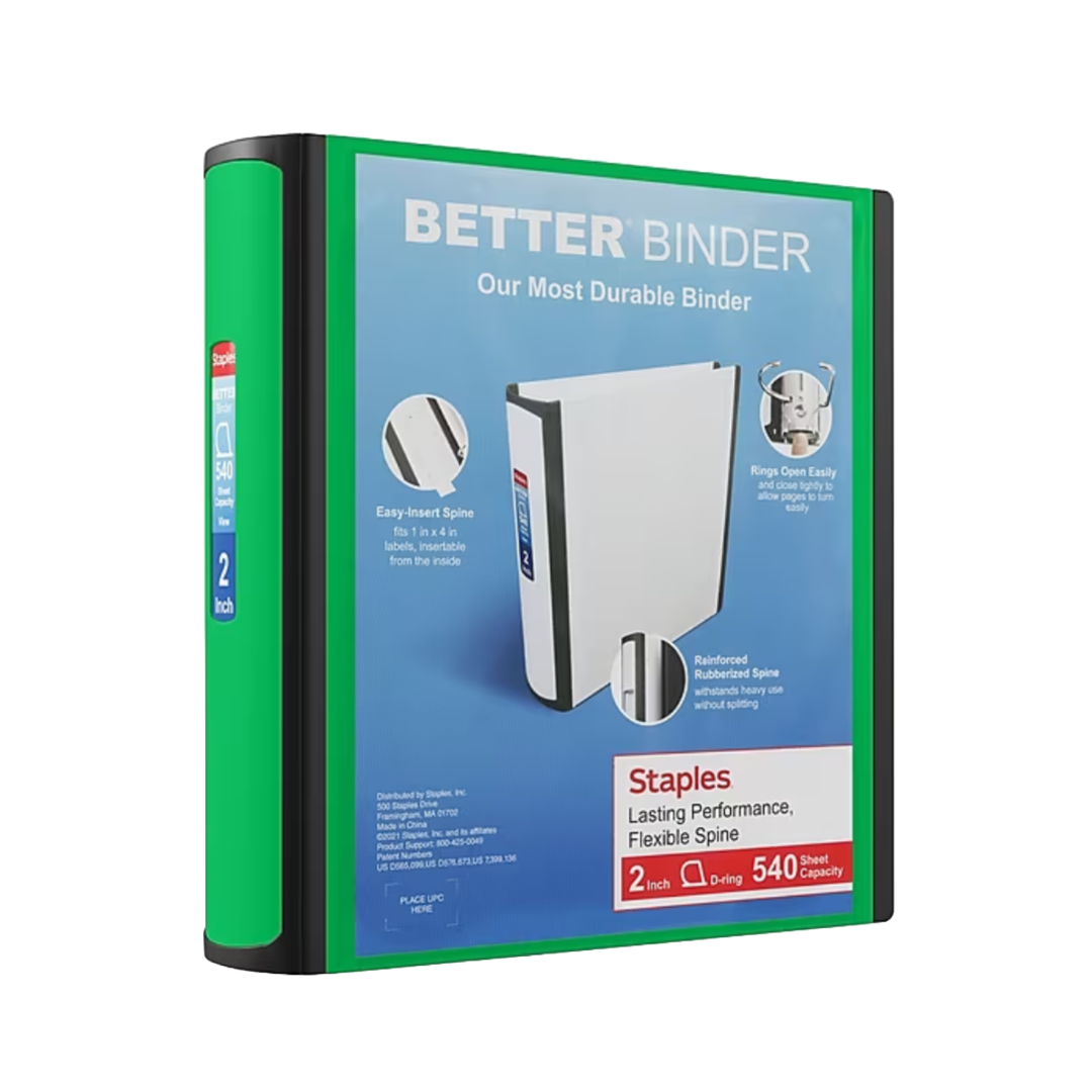 Staples Better Binder - 2" - UNB Saint John Campus Store