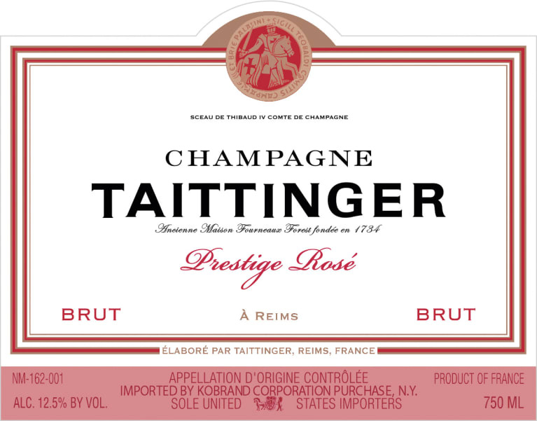 Taittinger Prestige Rose Brut, Champagne - Western Reserve Wines