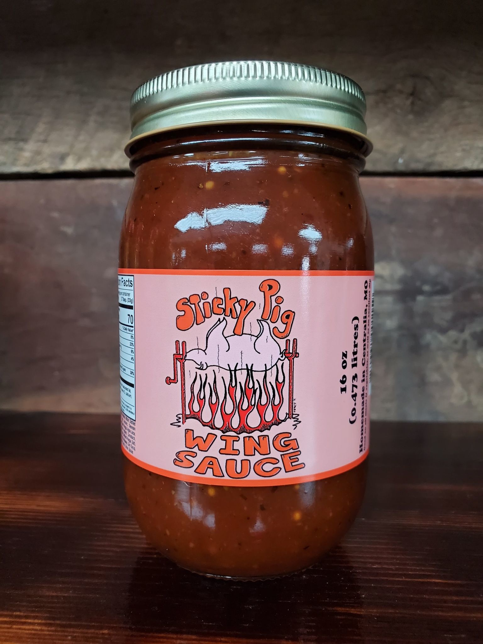 Sticky Pig Wing Sauce - Pint - The Grill Guys