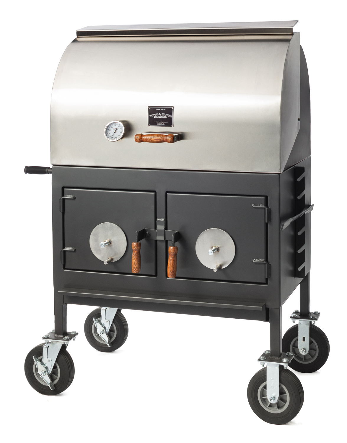 Pitts & Spitts Rolltop Charcoal Grill - The Grill Guys