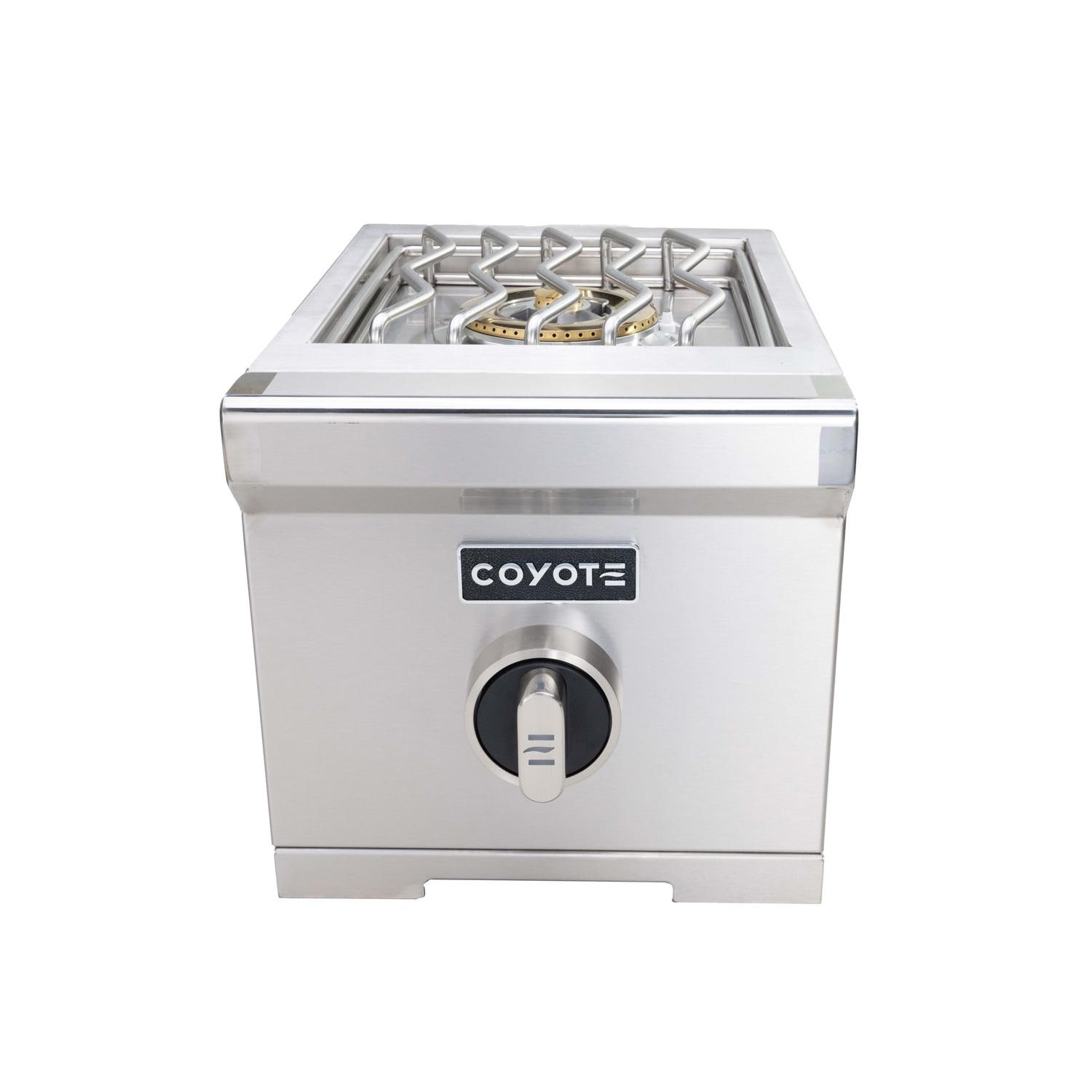 Coyote Single Side Burner, 12" Built-in - Natural Gas - The Grill Guys