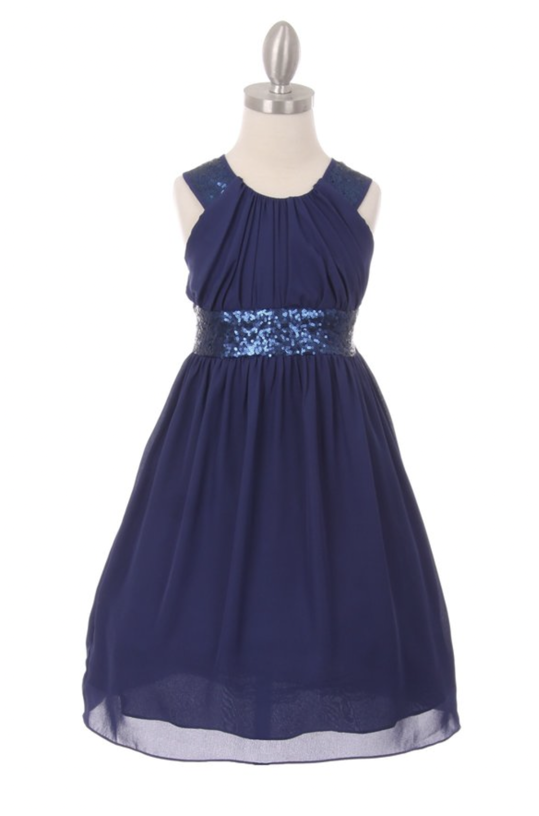SEQUIN X BACK DRESS 5004 NAVY FG-06 - My Formals