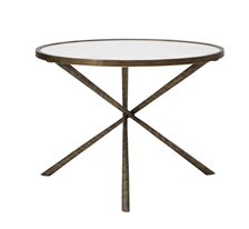 Bidk Home Iron & Marble Tripod Cocktail Table White - Designer's Studio