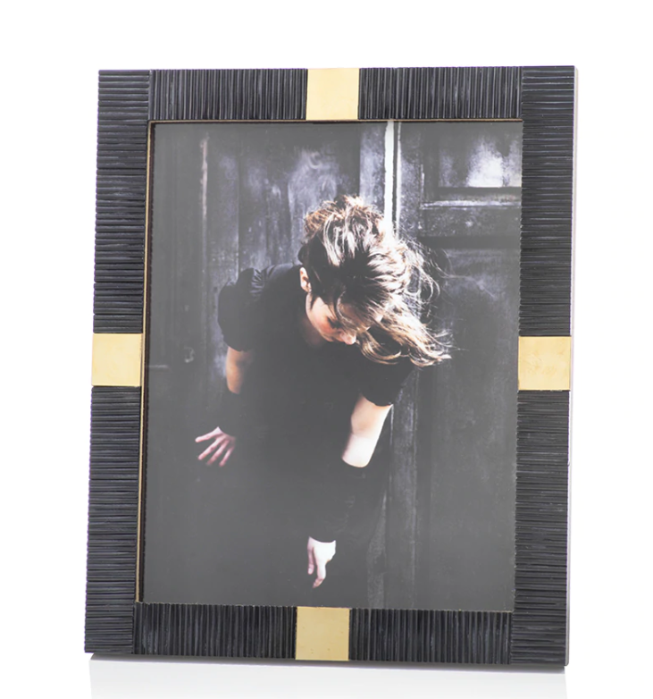 Zodax Maha Black Bone and Brass Frame 8x10 - Designer's Studio
