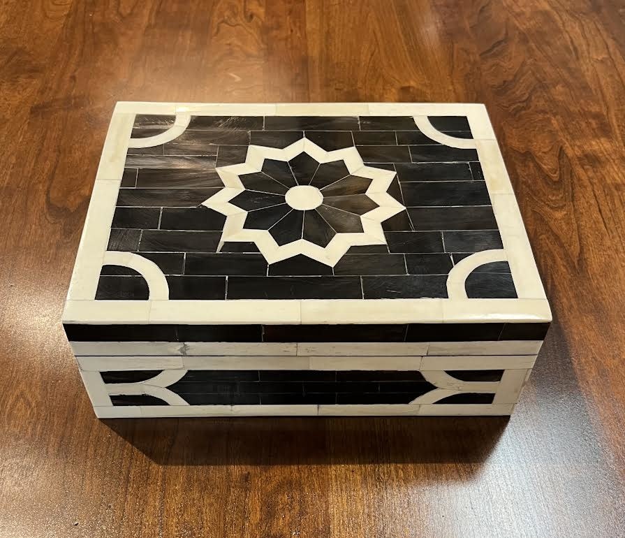 Black White Bone Desk Box - Designer's Studio