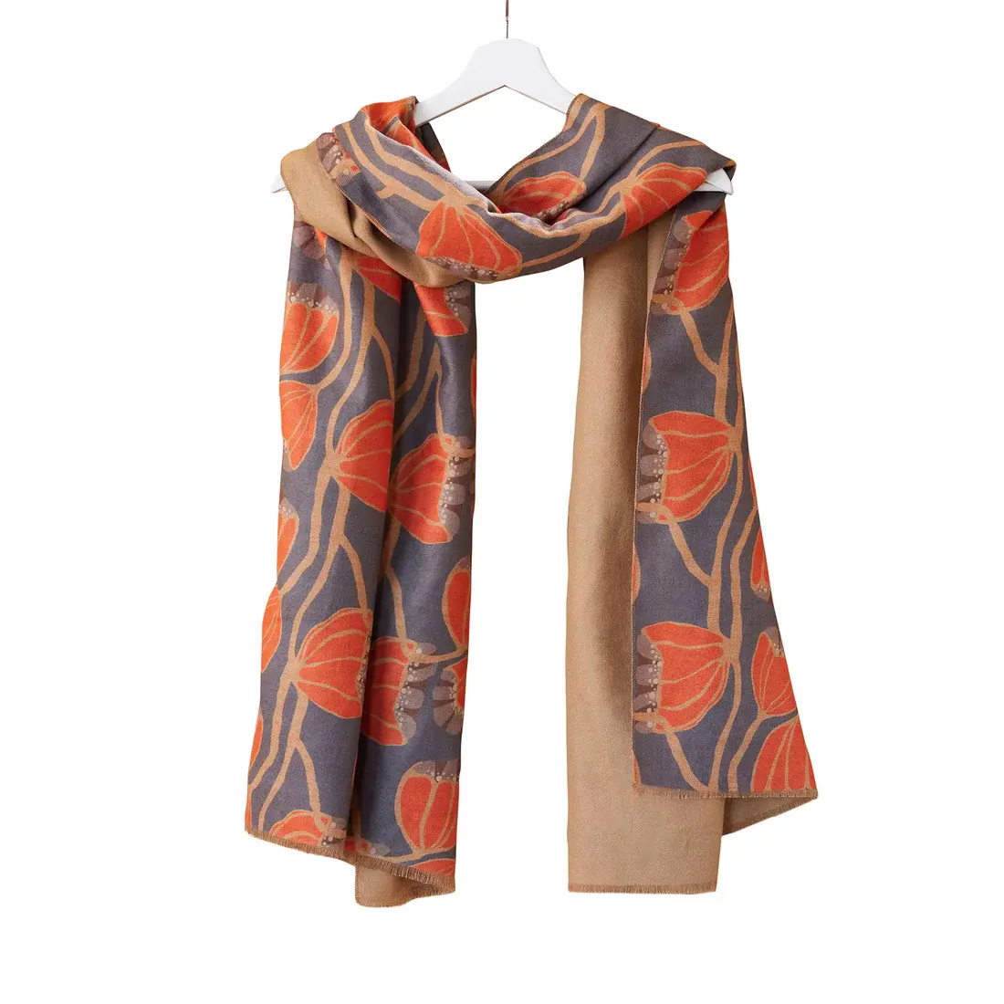 Rockflowerpaper Modern Tulip Reversible Wrap Scarf - Designer's Studio
