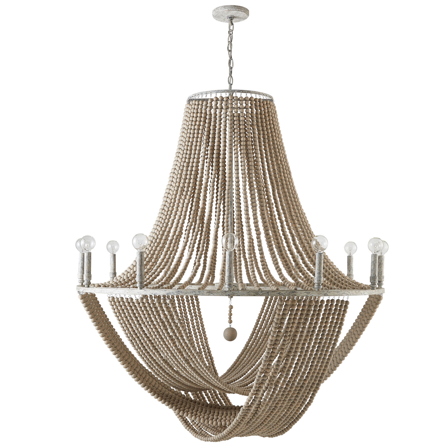 Capital Lighting Kayla 12 Light Mystic Sand Chandelier - Designer's Studio