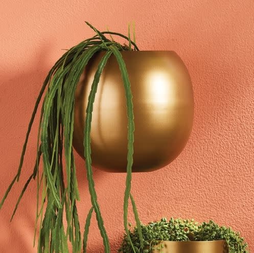 Napa Home and Garden Percy Wall Antique Gold Cachepot Planter ...