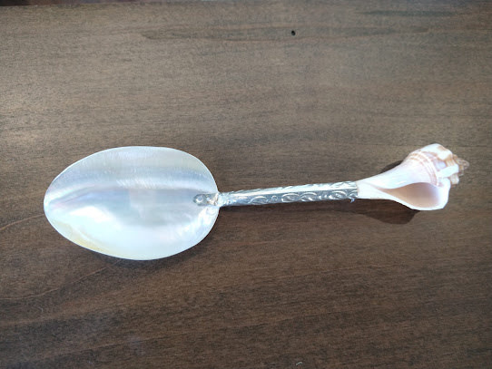 Fancy Mother of Pearl Serving Spoon - Designer's Studio