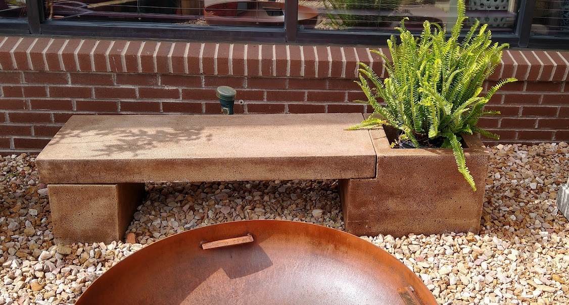 Campania Modular Cast Brownstone Bench - Designer's Studio