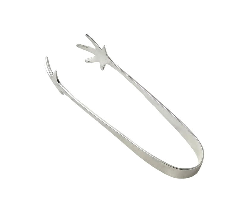 Claw Shaped Heavy Ice Tongs Silver Plated - Designer's Studio
