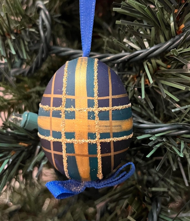 Plaid Egg Ornament - Designer's Studio