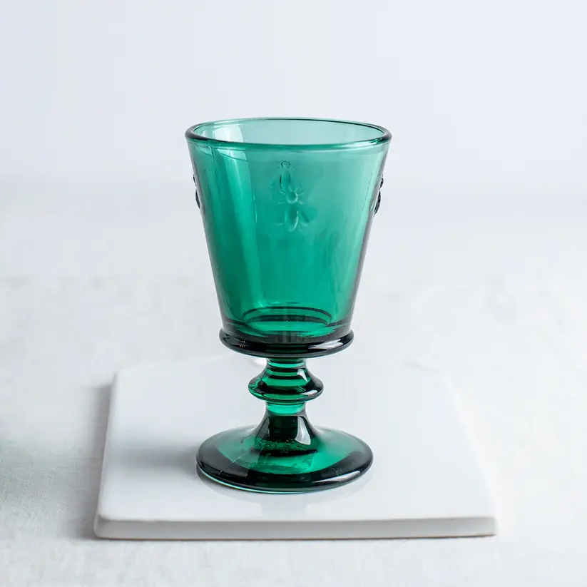 La Rochere Bee Wine Glass 8oz Emerald - Designer's Studio