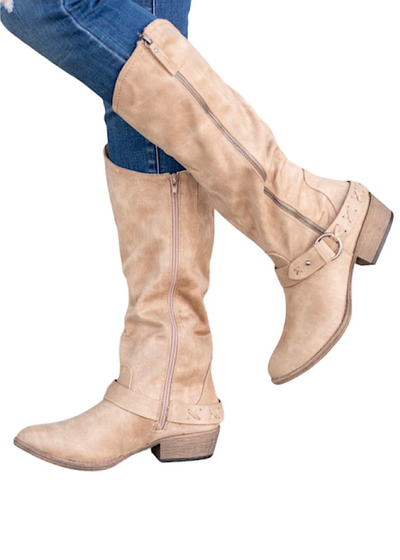 Very G Merlot Cream Boot - Main Street Boutique