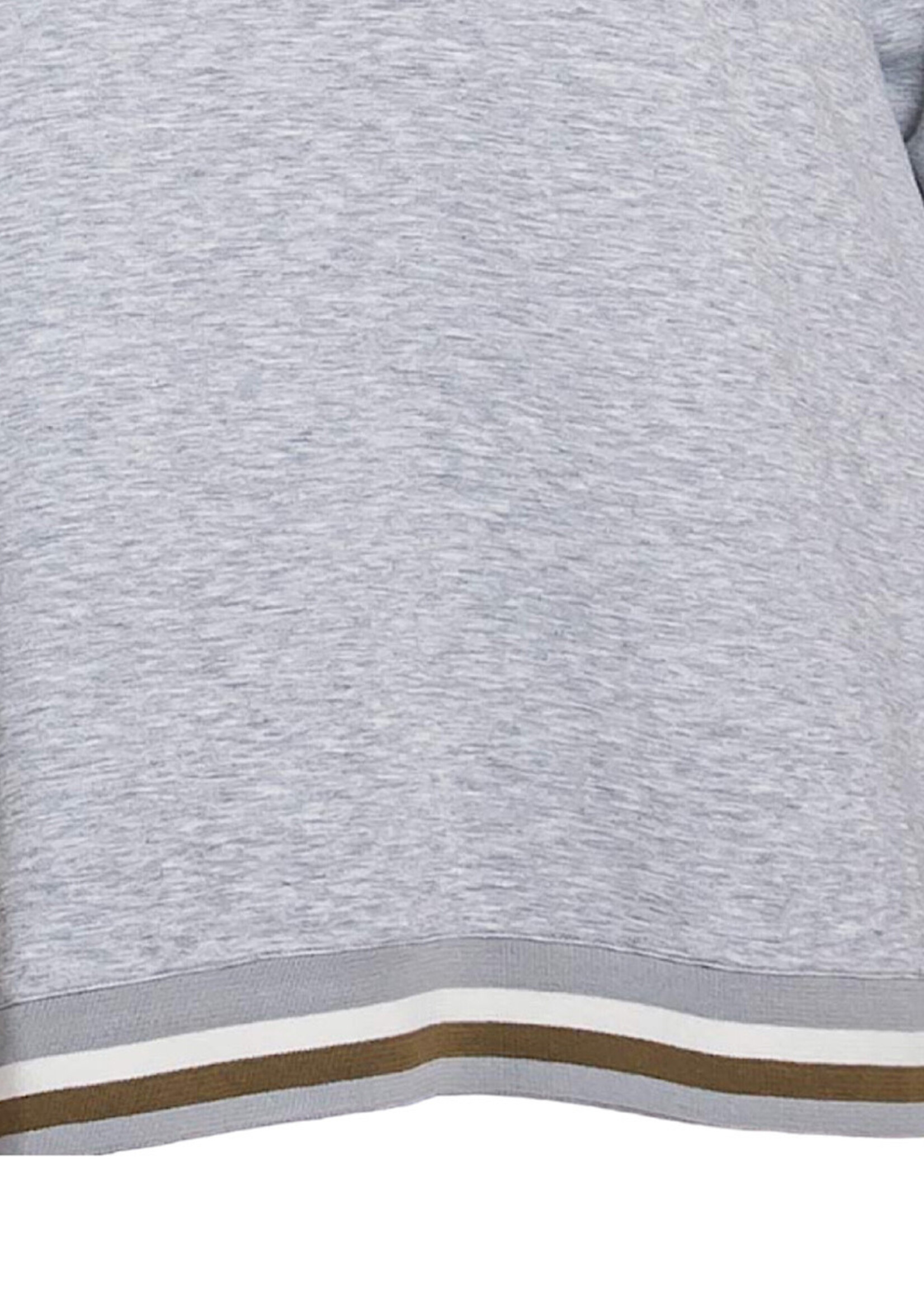 Plus Heather Grey French Terry Color Block Top - Main Street Boutique