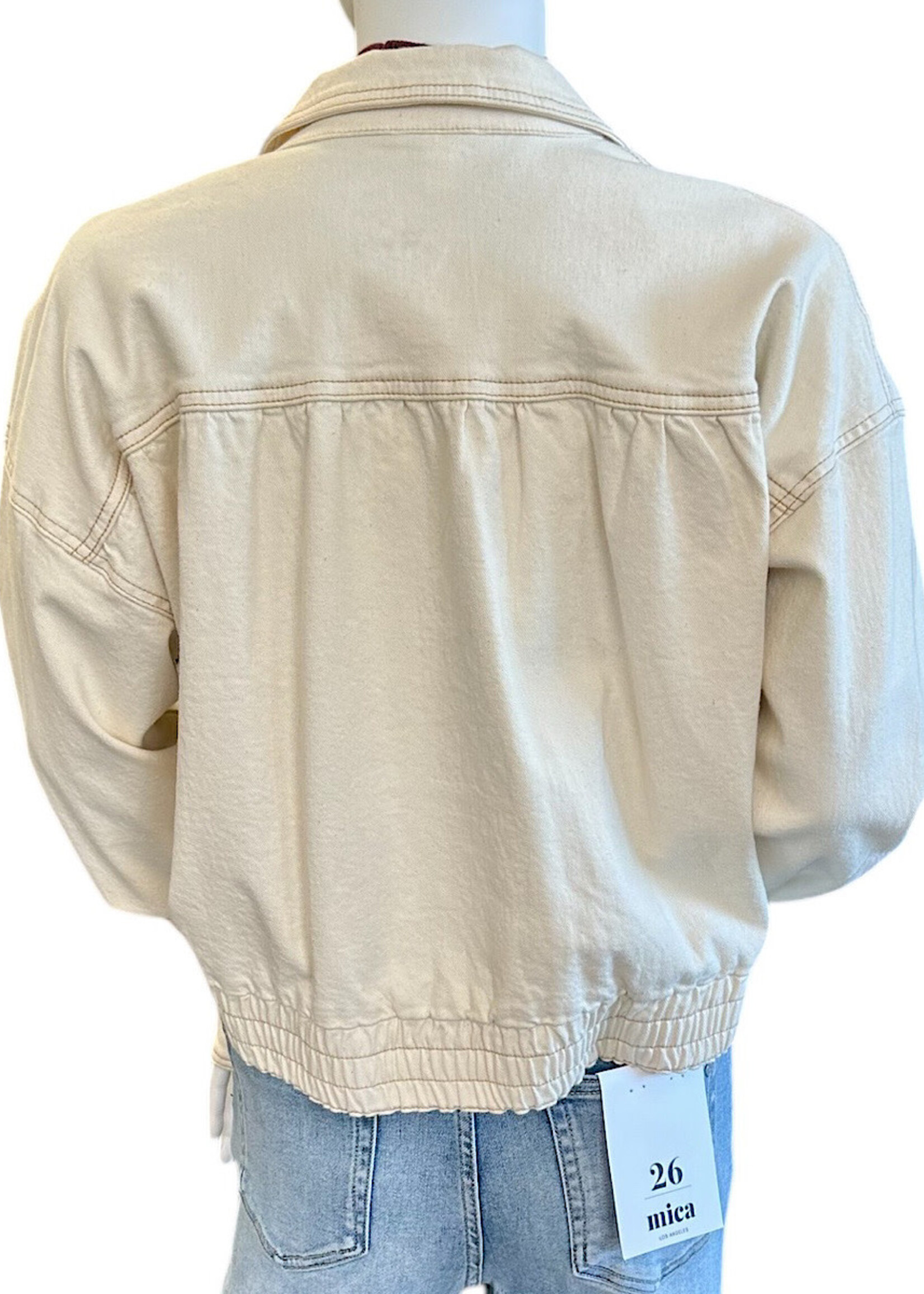 Tribal Cream Denim Jacket - Main Street Boutique