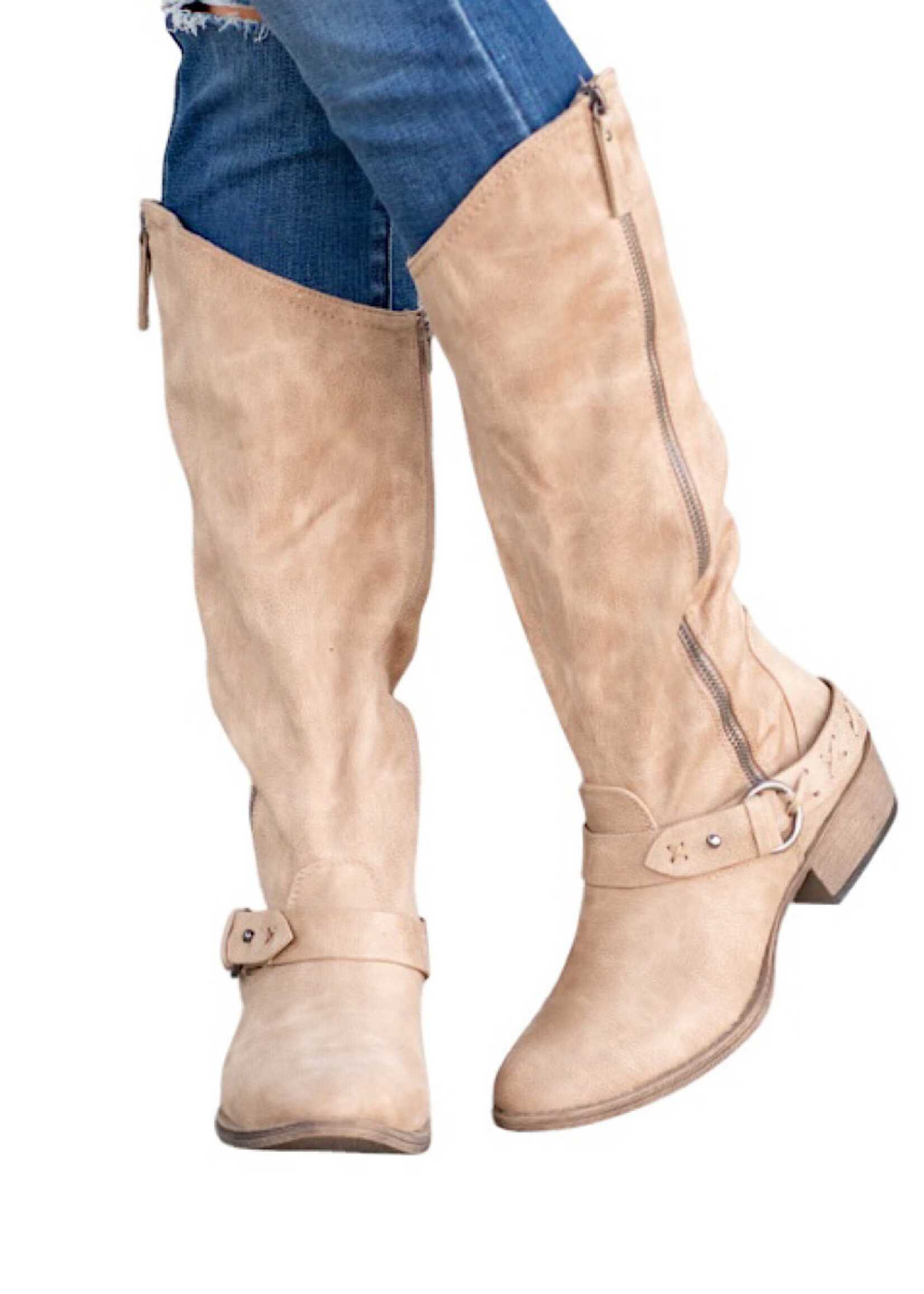 Very G Merlot Cream Boot - Main Street Boutique