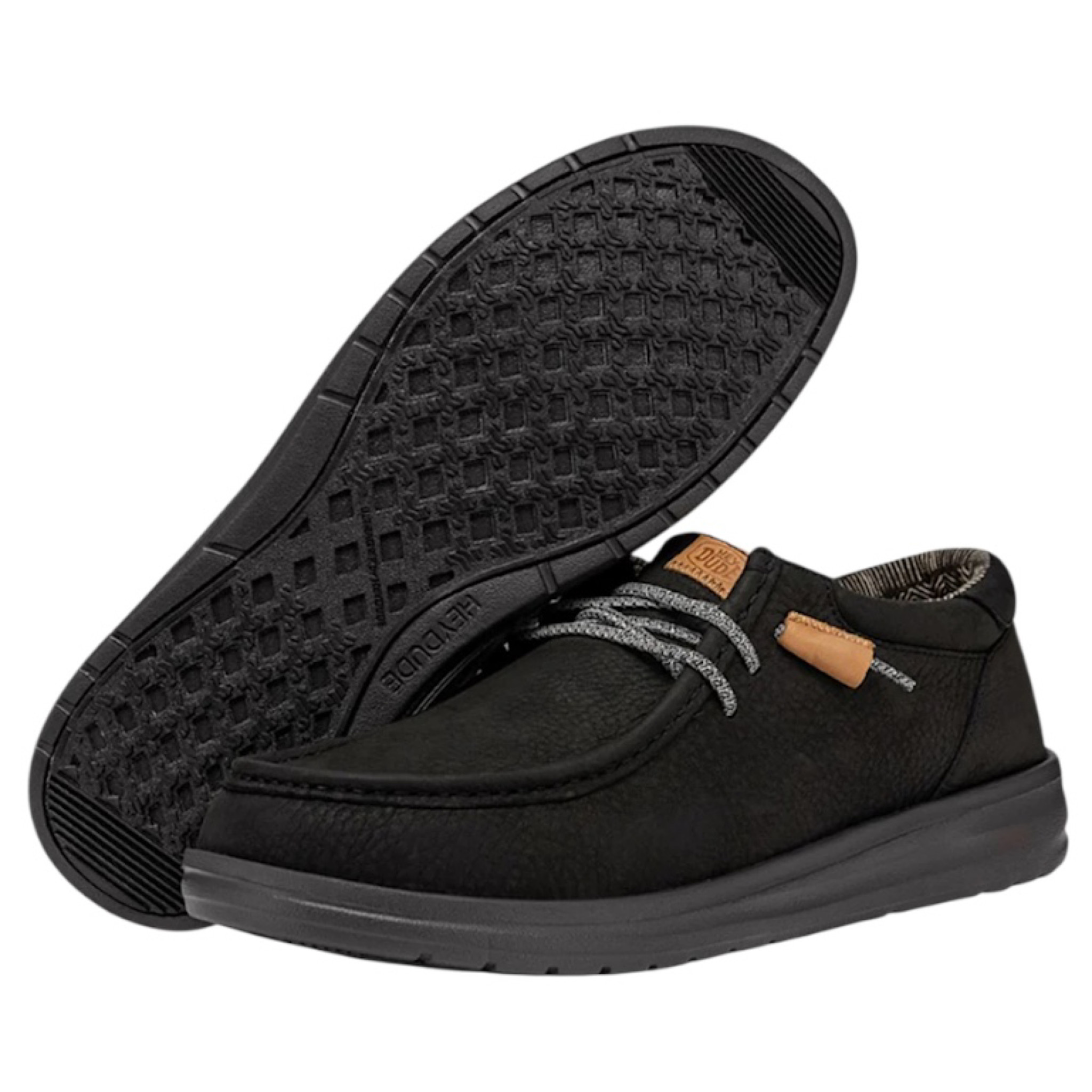 Hey Dude Wally Grip Craft Leather Black - Main Street Boutique