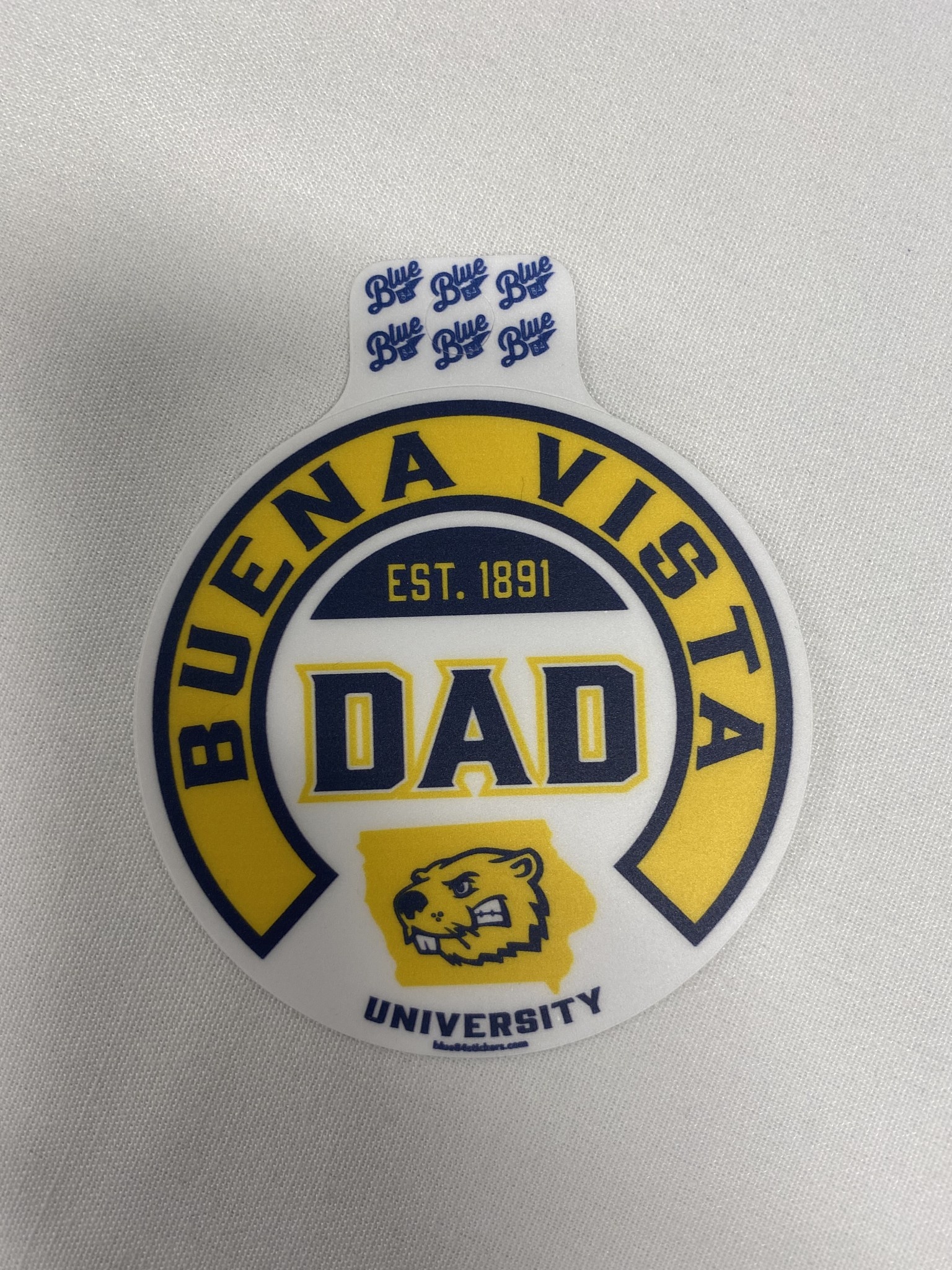 Blue 84 Dad Sticker - Buena Vista University Spirit Store
