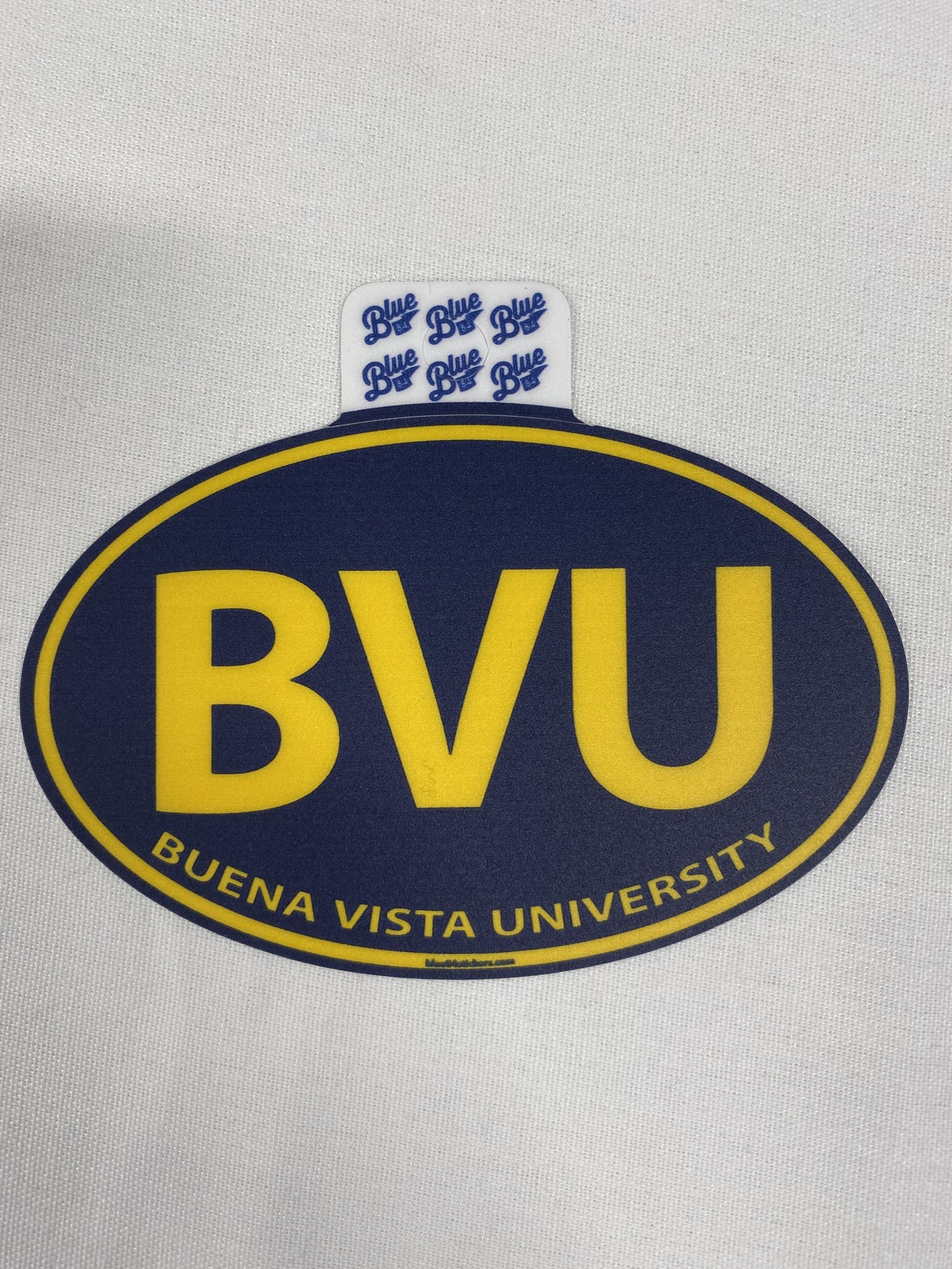 Blue 84 Euro Style Sticker - Buena Vista University Spirit Store