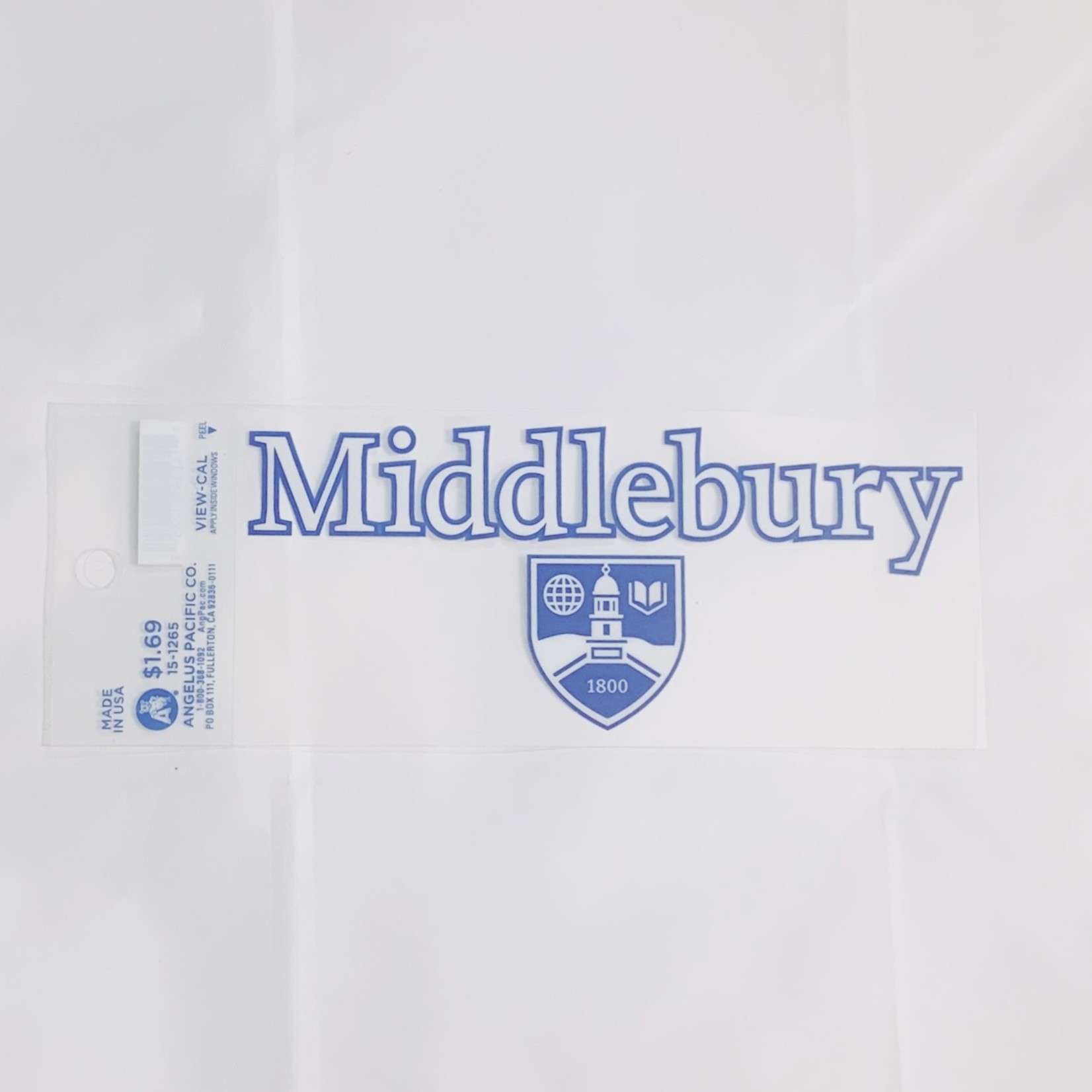 VIEW CAL SHIELD DECAL - Middlebury College store