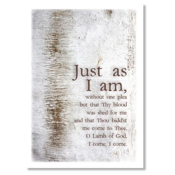 Hymns In My Heart - 5x7" Greeting Card - Lent - Just As I Am - Bethany ...