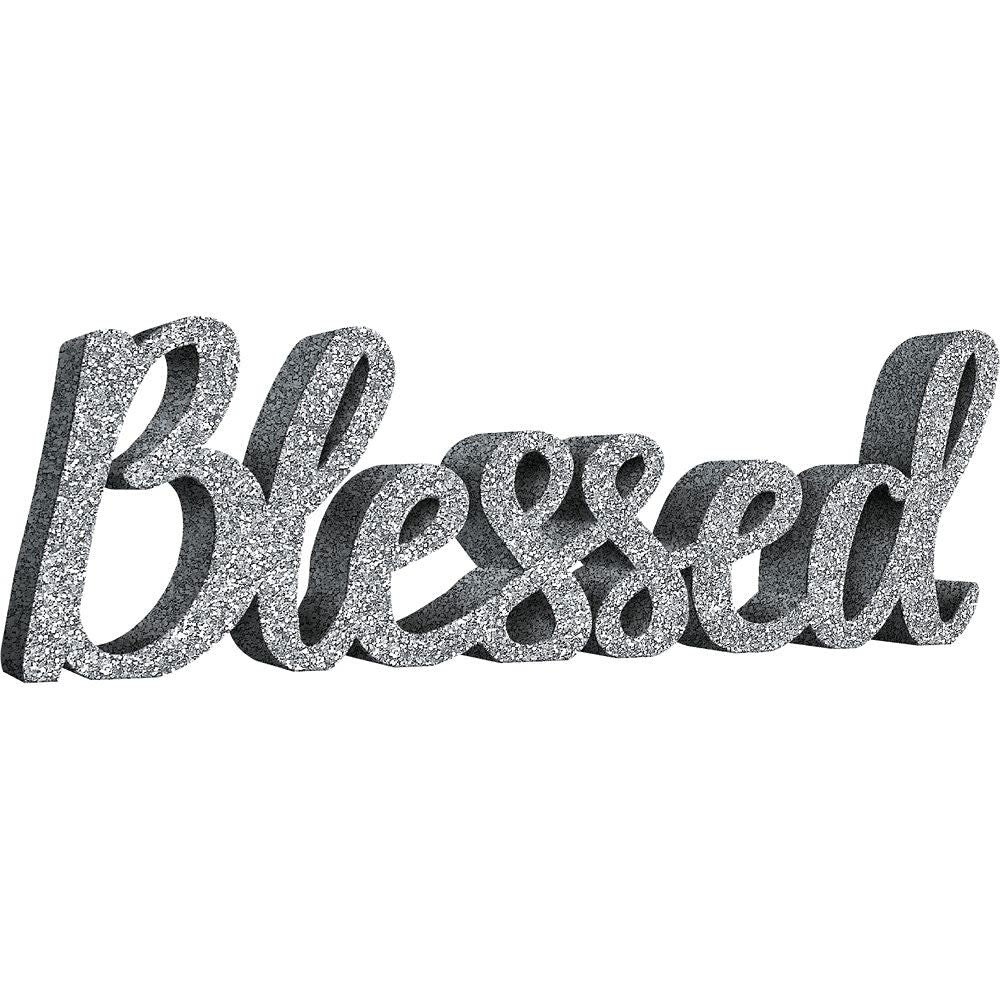 Blessed Silver Glitter Decor - Bethany Lutheran College Bookstore