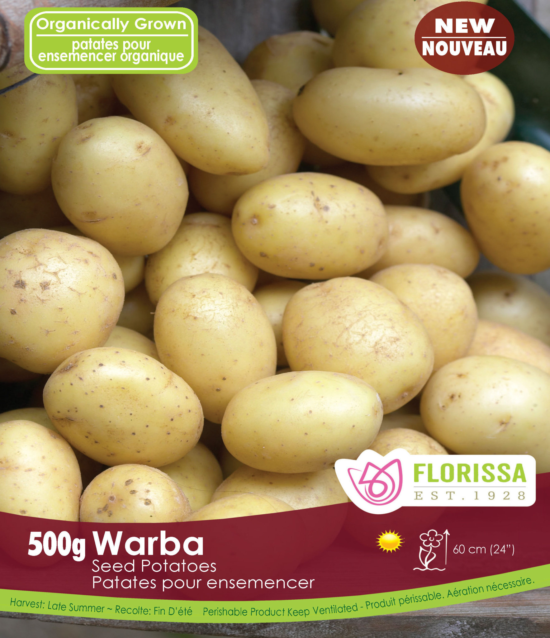 Florissa 500 g Organic Warba Potato 340-622-01 - Hunniford Gardens